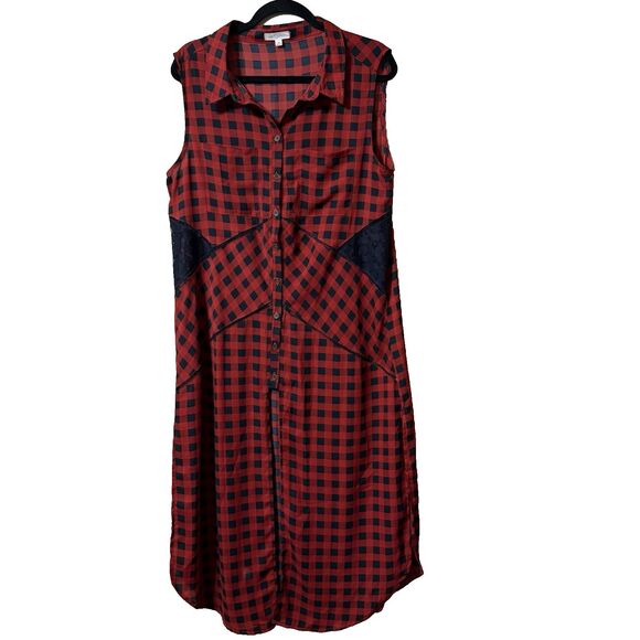 Jameson | Dresses | Coco Jameson Xl Buckle Red Buffalo Plaid Checkered ...